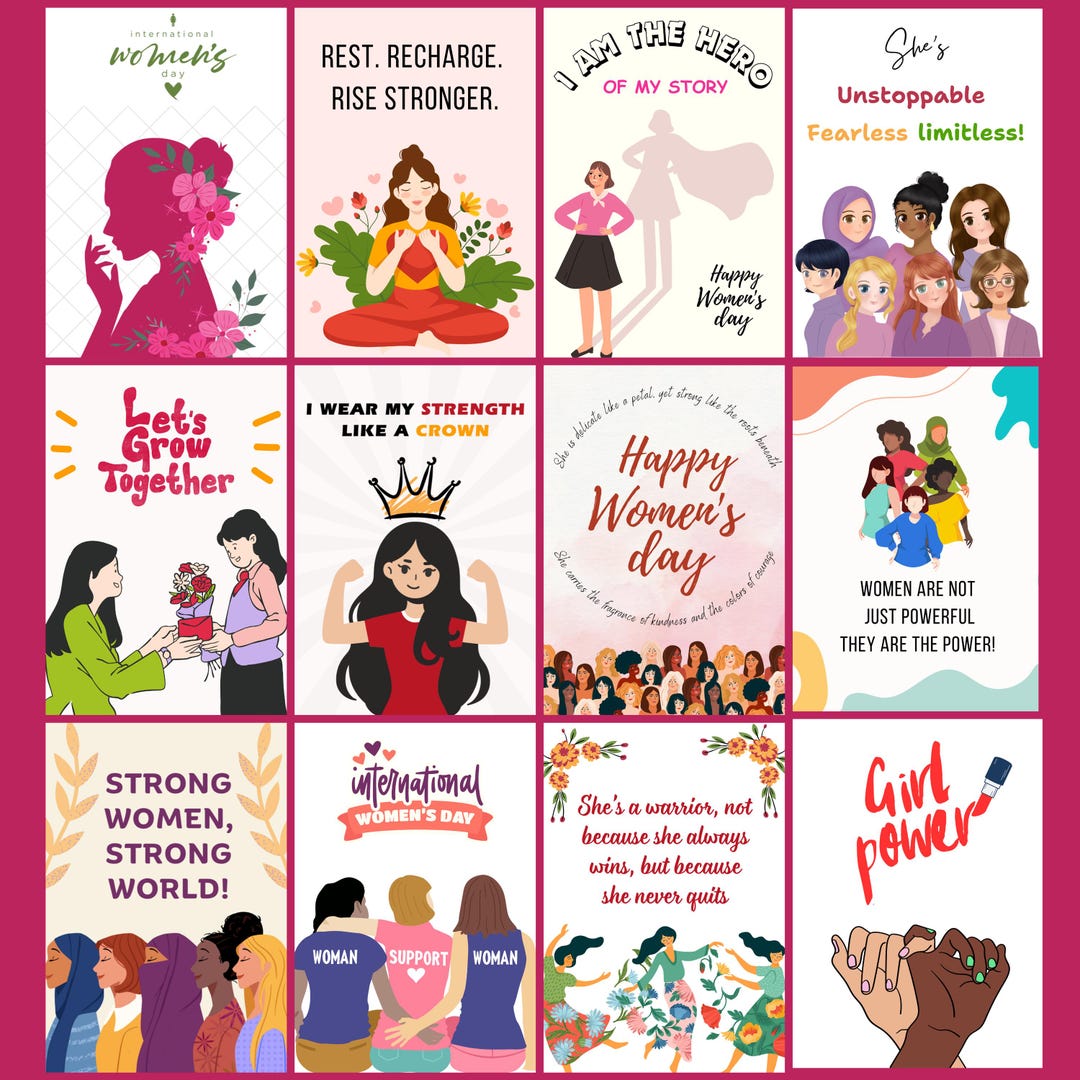 Printable Women's Day Empowerment Cards (PDF) - Etsy