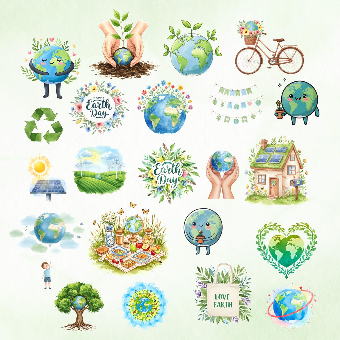 22 Earth Day Cliparts, Eco Friendly Png's With Transparent Background ...