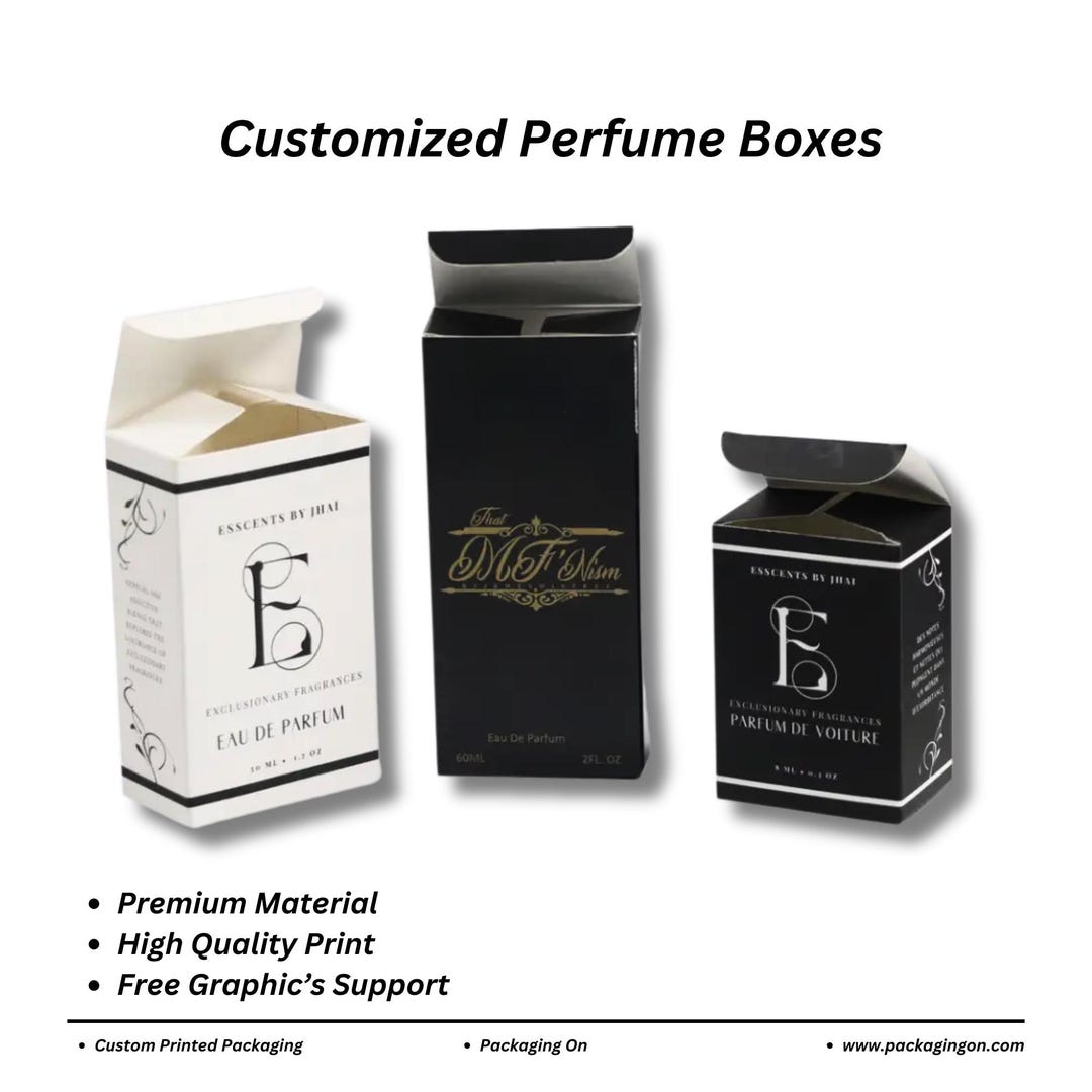 Custom Printed Perfume Boxes With Gold Foiling QTY 100 Boxes - Etsy