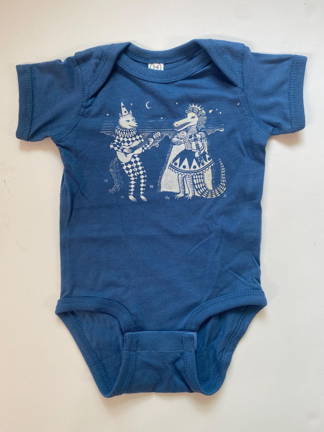 Onesie Fox & Alligator Wearing Mardi Gras Costumes Playing Guitar and ...