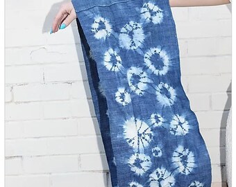 Shibori Indigo Deep Waters Palette Circle Scarf - Etsy