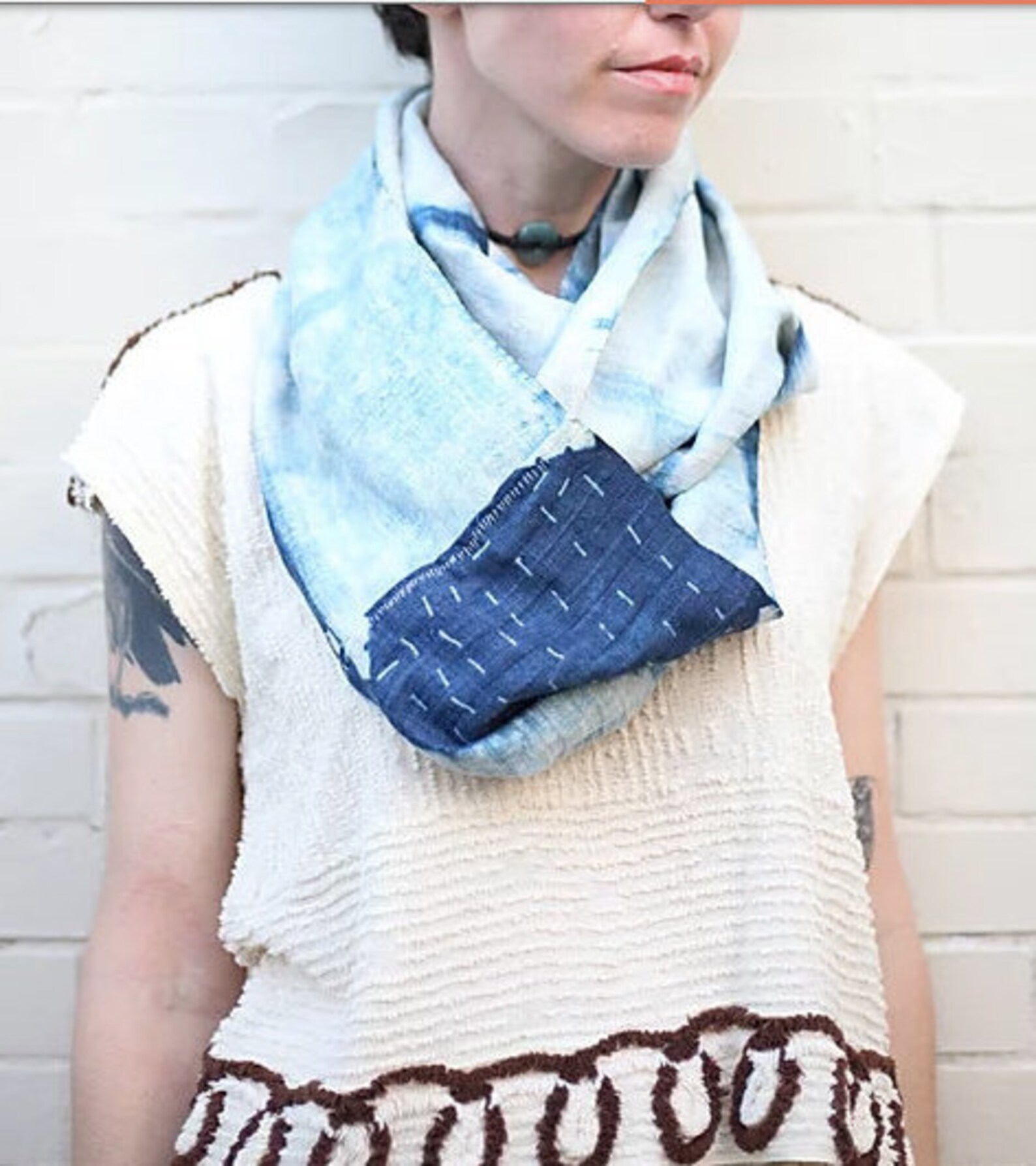 Shibori Indigo Deep Waters Palette Circle Scarf - Etsy