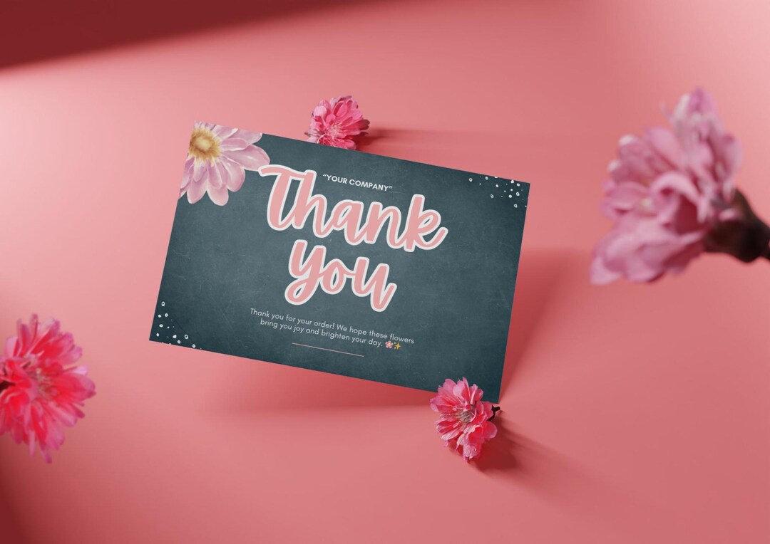 Minimalist Thank You Card Template: Editable Canva Design (6x4 Inches ...
