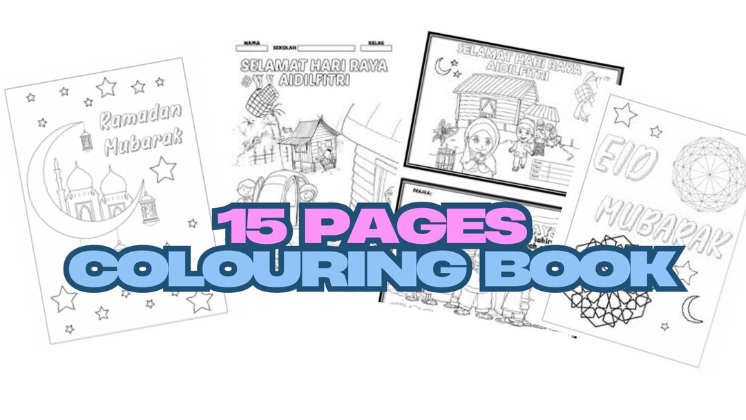 Hari Raya Colouring Book - Etsy