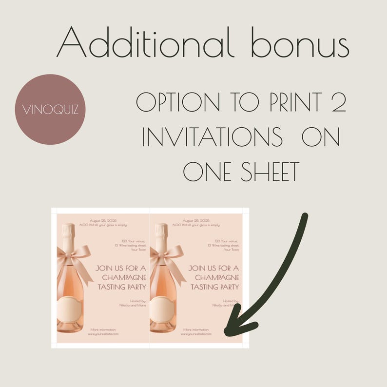 Editable Champagne Tasting Invitation Template | Blush Rosé Party ...
