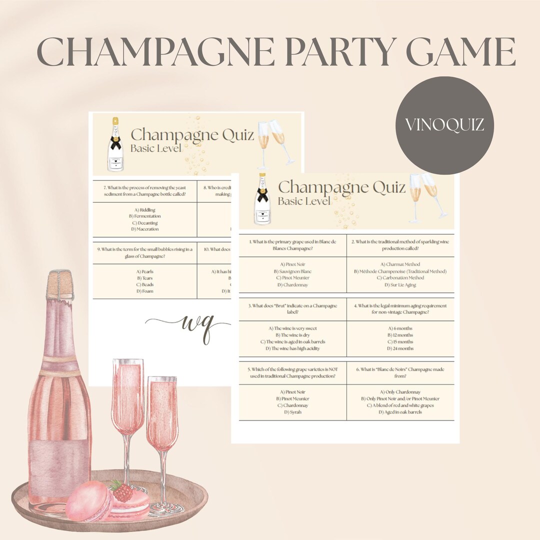 Pop the Bubbly: Instant Download Champagne Quiz for a Festive Tasting ...