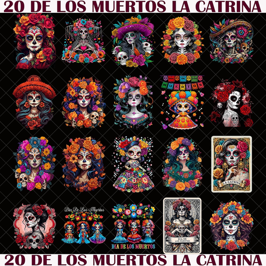20 De Los Muertos La Catrina Png, Day of the Dead Png,sugar Skull Women ...