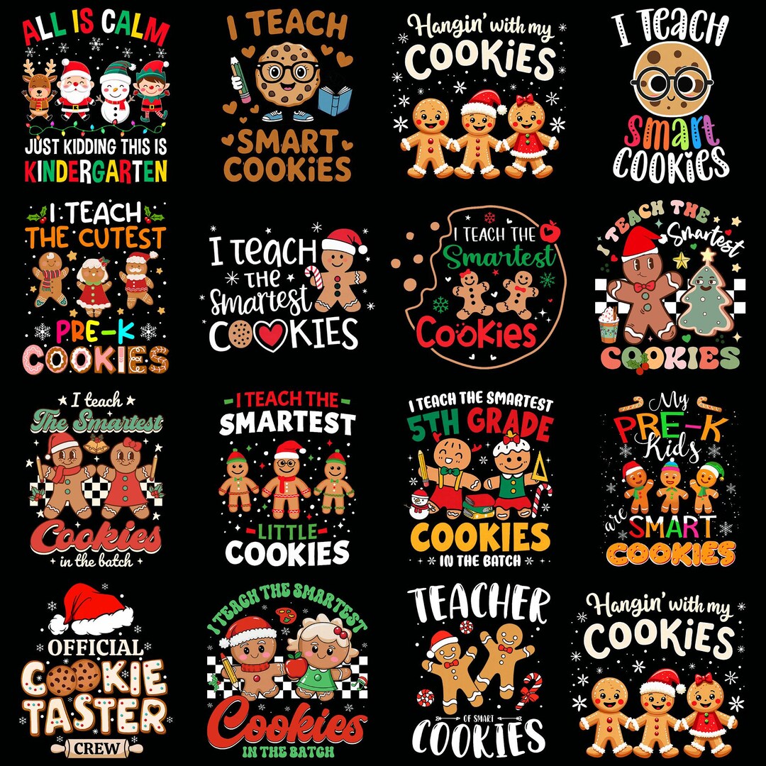 Gingerbread Teacher Christmas Png, I Teach the Smartest Cookies ...