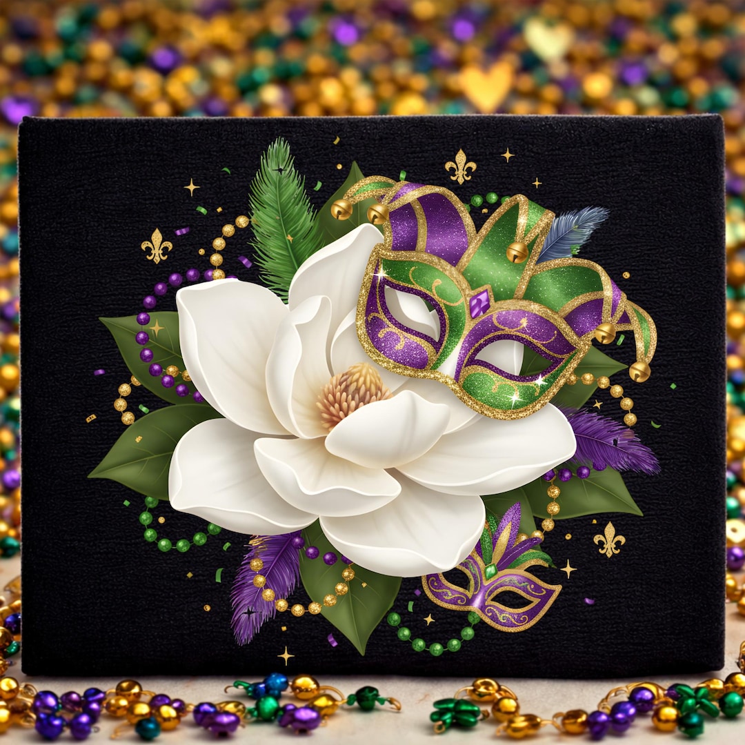 Mardi Gras Flower Png, Mardi Gras Magnolia, Mardi Gras Floral ...