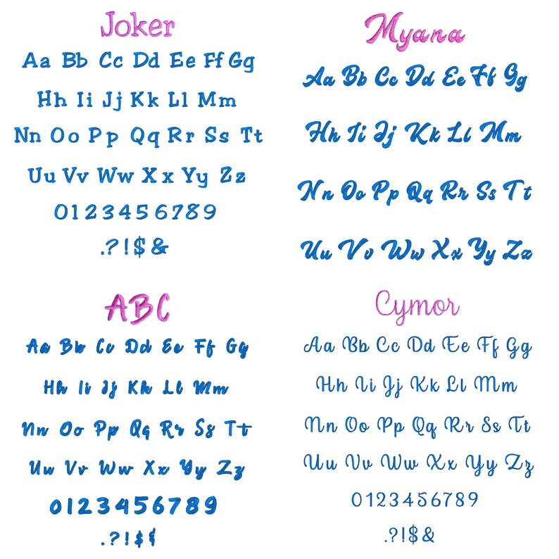 BX Embroidery Fonts Bundle, Embroidery Fonts, Embrilliance BX Fonts ...