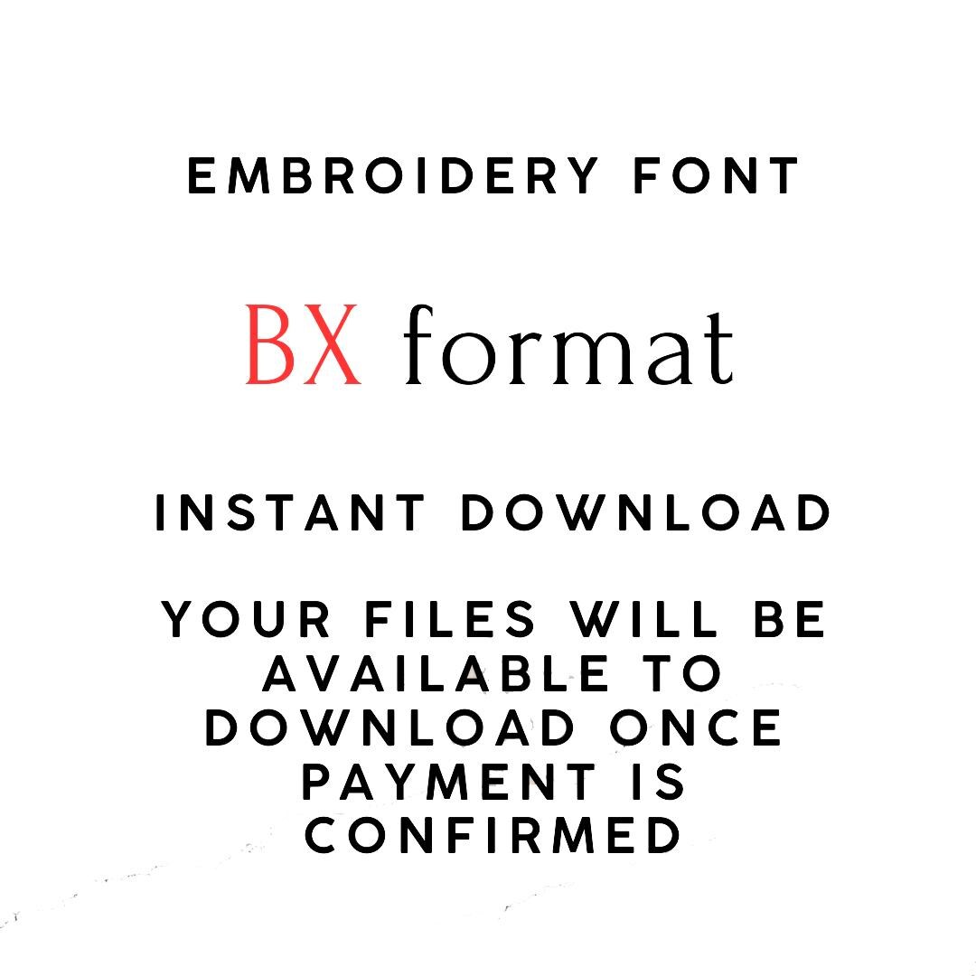 10 BX Embroidery Font Bundle, Machine Embroidery Font BX, BX Font for ...