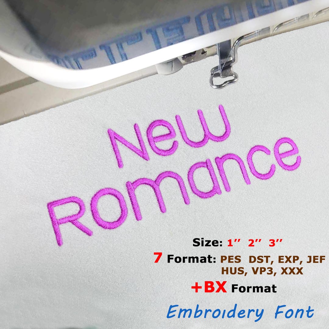 Machine Embroidery Font, Brother PES Font, BX Embroidery Font, Dst, Hus ...
