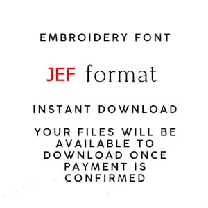JEF Embroidery Fonts, 20 JEF Font Bundle, Cursive Script Embroidery ...