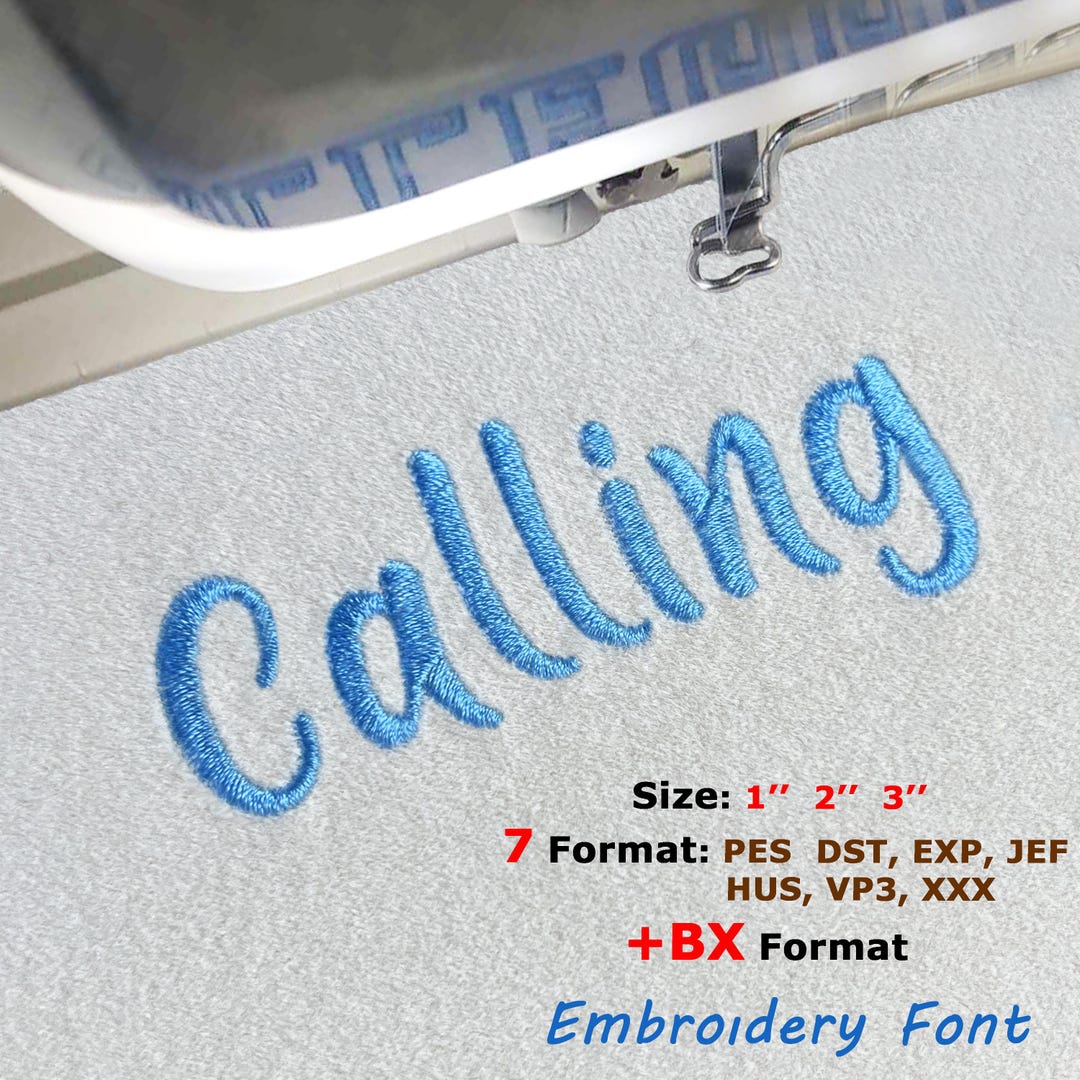Calling Embroidery Font in BX Pes Dst Hus Jef VP3 Exp Xxx Format, BX ...