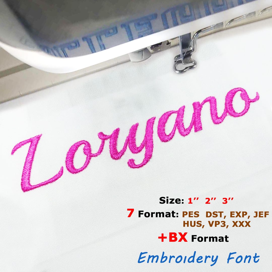 Cursive Embroidery Font, BX Font, Pes Font, Dst Hus Jef VP3 Exp Xxx ...