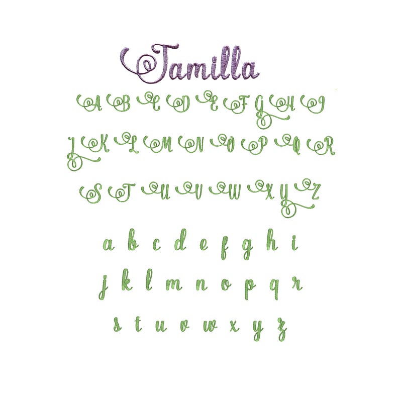 PES Embroidery Fonts, 10 PES Font Bundle, Brother Pes Fonts, Cursive ...