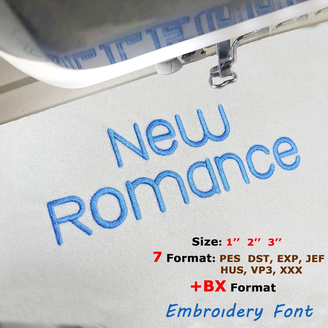 Times New Romance Embroidery Font, Brother PES Font, BX Embroidery Font ...