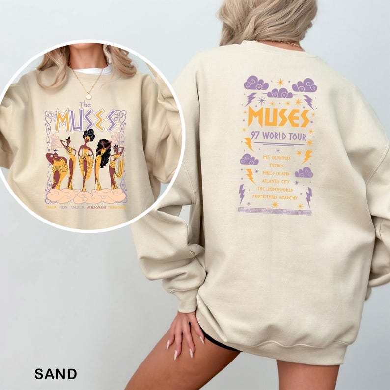 Vintage Disney the Muses 97 World Tour Sweatshirts Retro Disney ...
