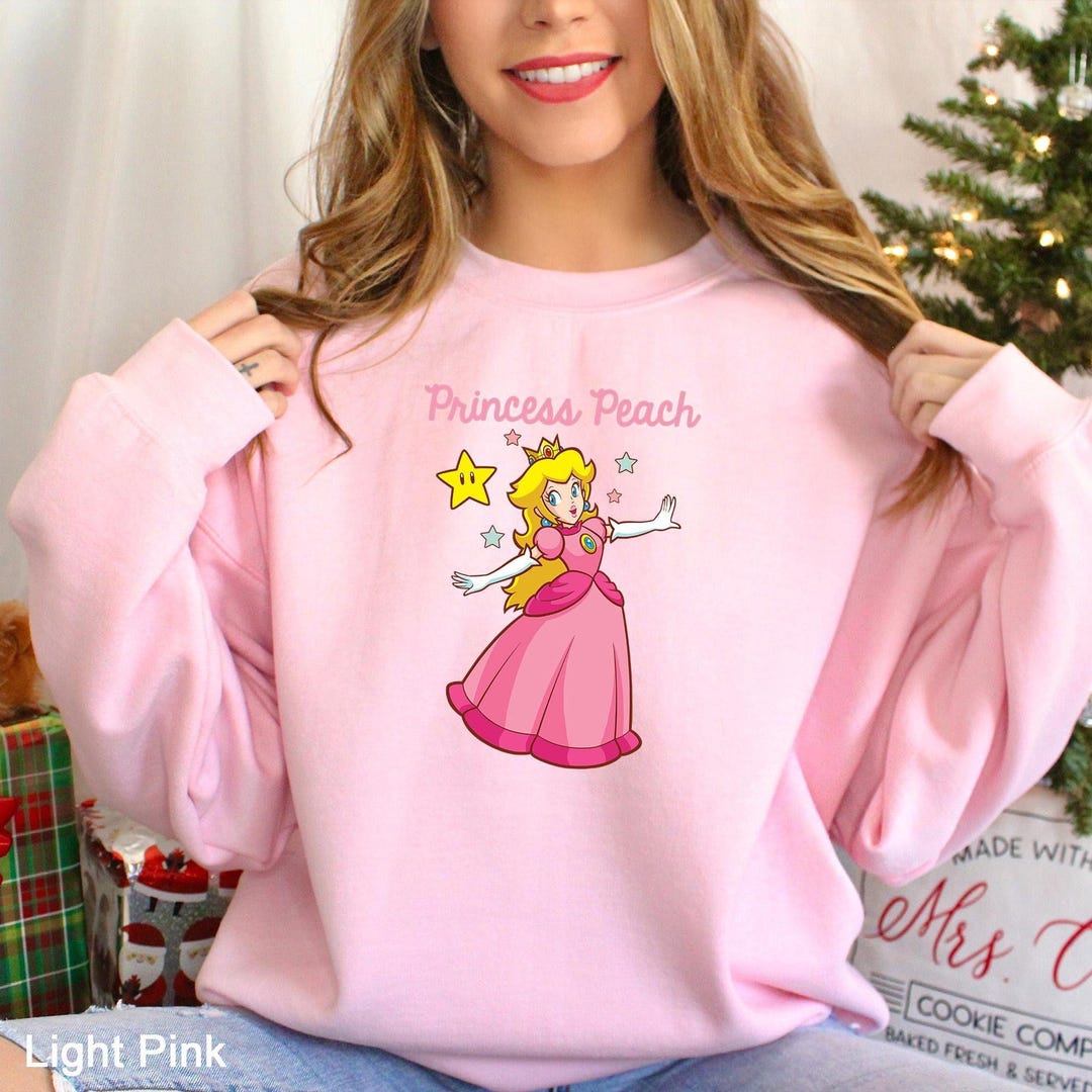 Princess Peach Sweatshirt Super Mario Bros Hoodie Mario Family ...