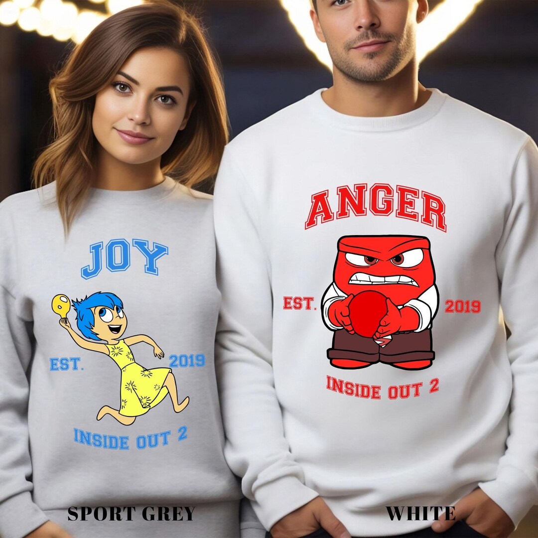 Custom Inside Out Characters Sweatshirt, Pixar Inside Out Hoodie ...