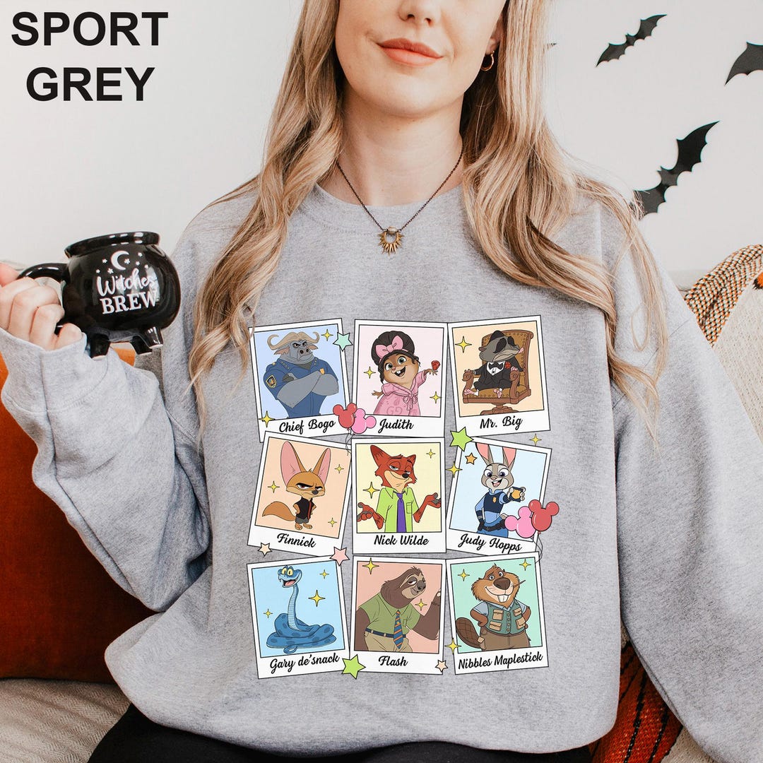 Disney Zootopia 2 Polaroids Sweatshirt, Walt Disney World Sweatshirt ...