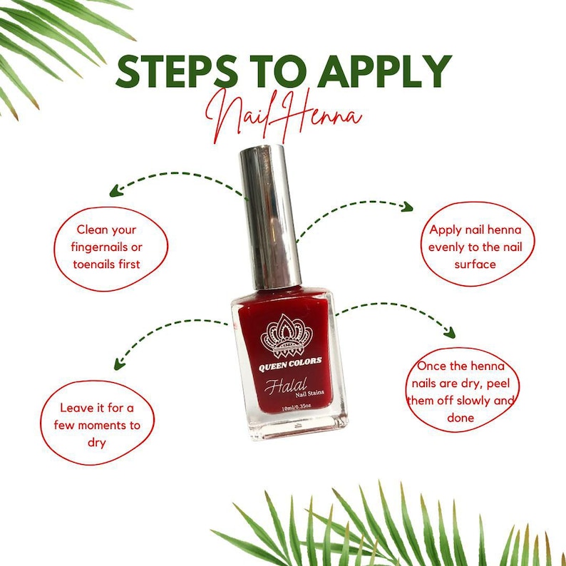 Organic Henna Nail Stain – Halal & Wudhu-friendly, Water-permeable ...