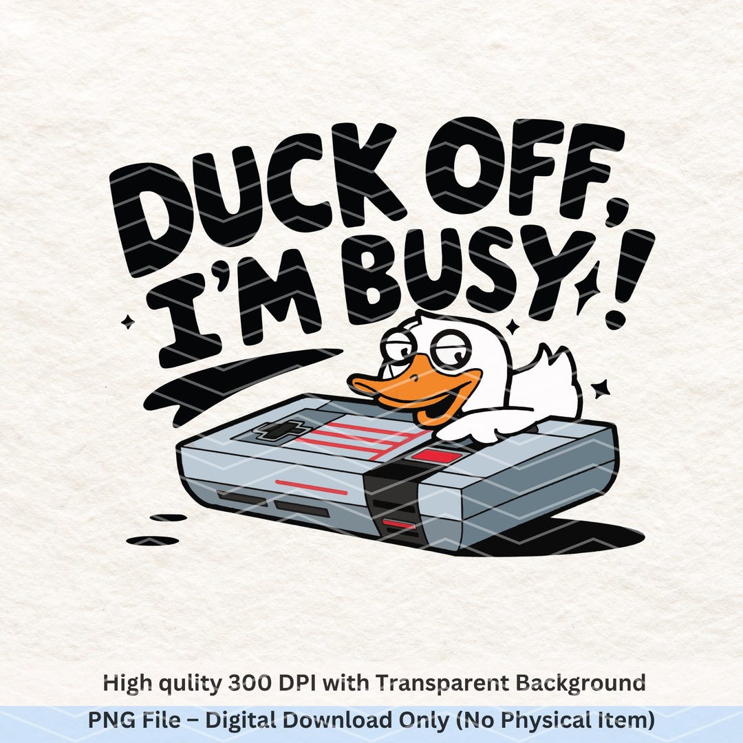 Funny Duck Gaming PNG - Retro Gamer Clipart, Gamer, Sarcastic Duck Pun ...