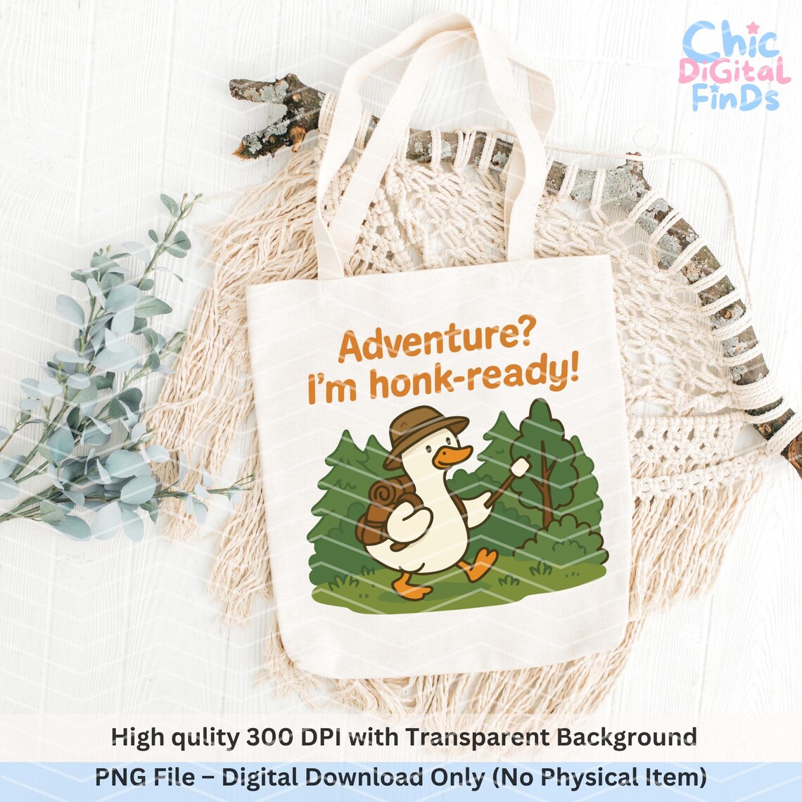 Goose Hiking Duck PNG, Adventure Goose Clipart, Camping Goose ...