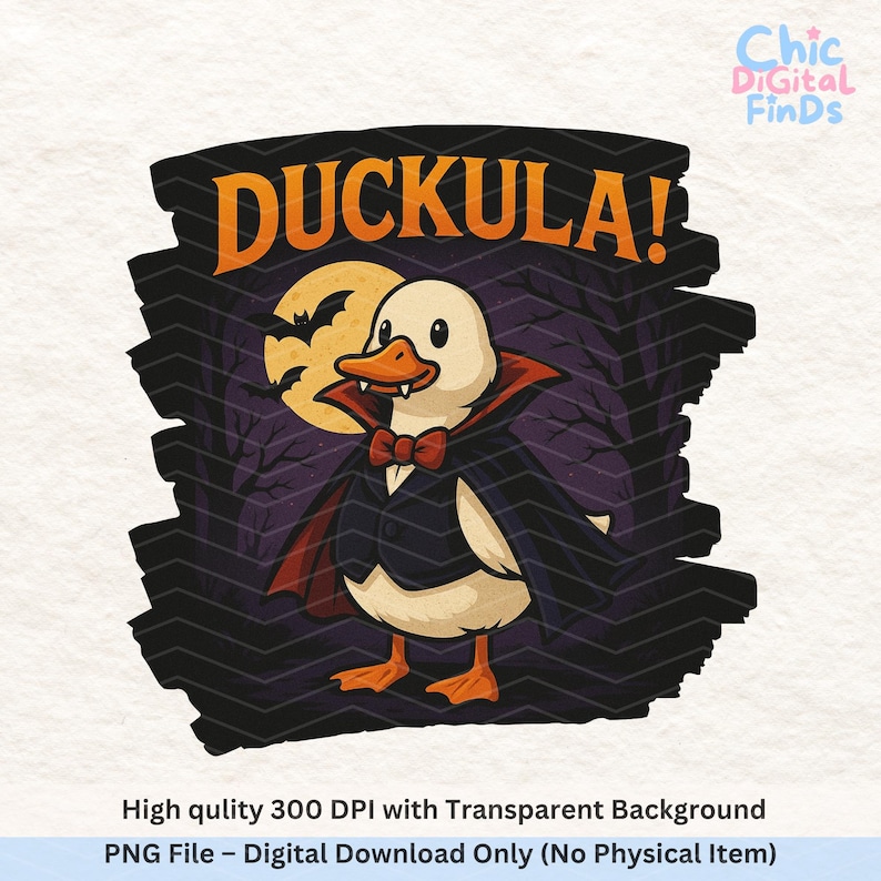 Halloween Duck PNG, Duckula Dracula Goose Clipart, Funny Vampire Duck ...