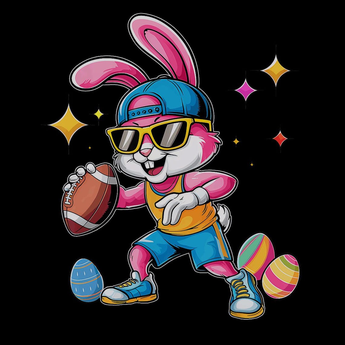 Easter Sport Happy Easter Bunny Playing Football Kids Boys Holliday PNG ...