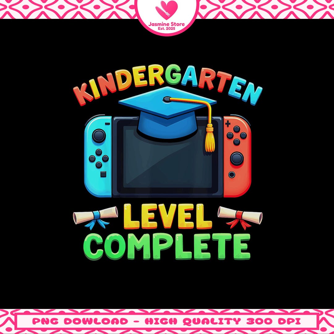 Kindergarten Level Complete Graduation Class 2025 Gamer Boys ...