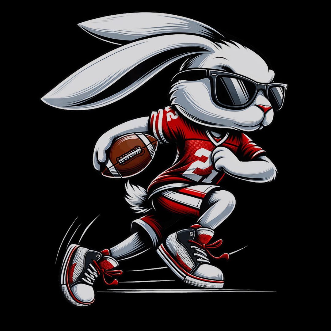 Kids Boys Happy Easter Bunny Playing Football Easter Sport Happy Easter ...