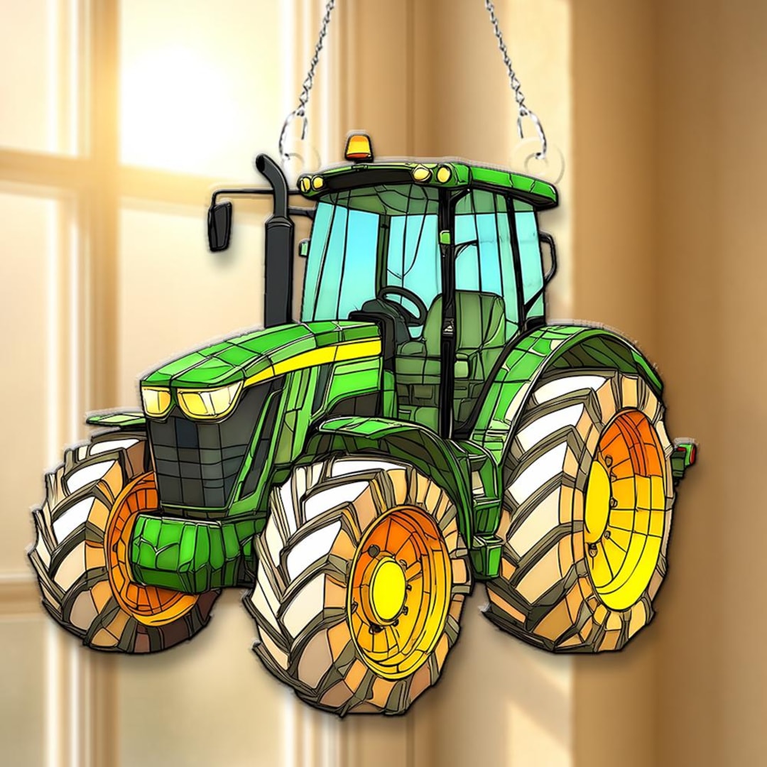 Tractor Suncatcher Window Hanging, Tractor Ornament for Farmers ...