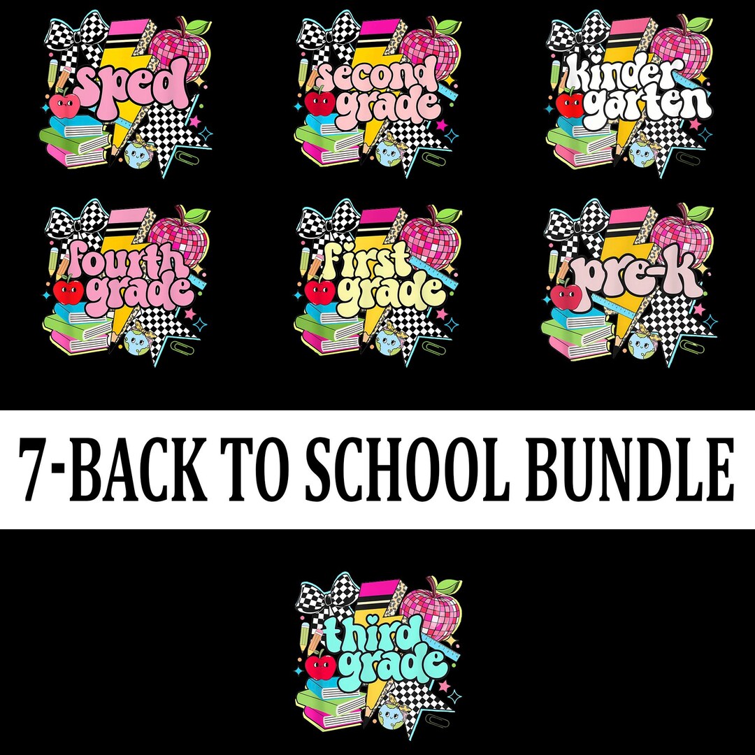 Retro Pre-k to 4th Grade PNG, Teacher Checkered Disco Ball Back to ...