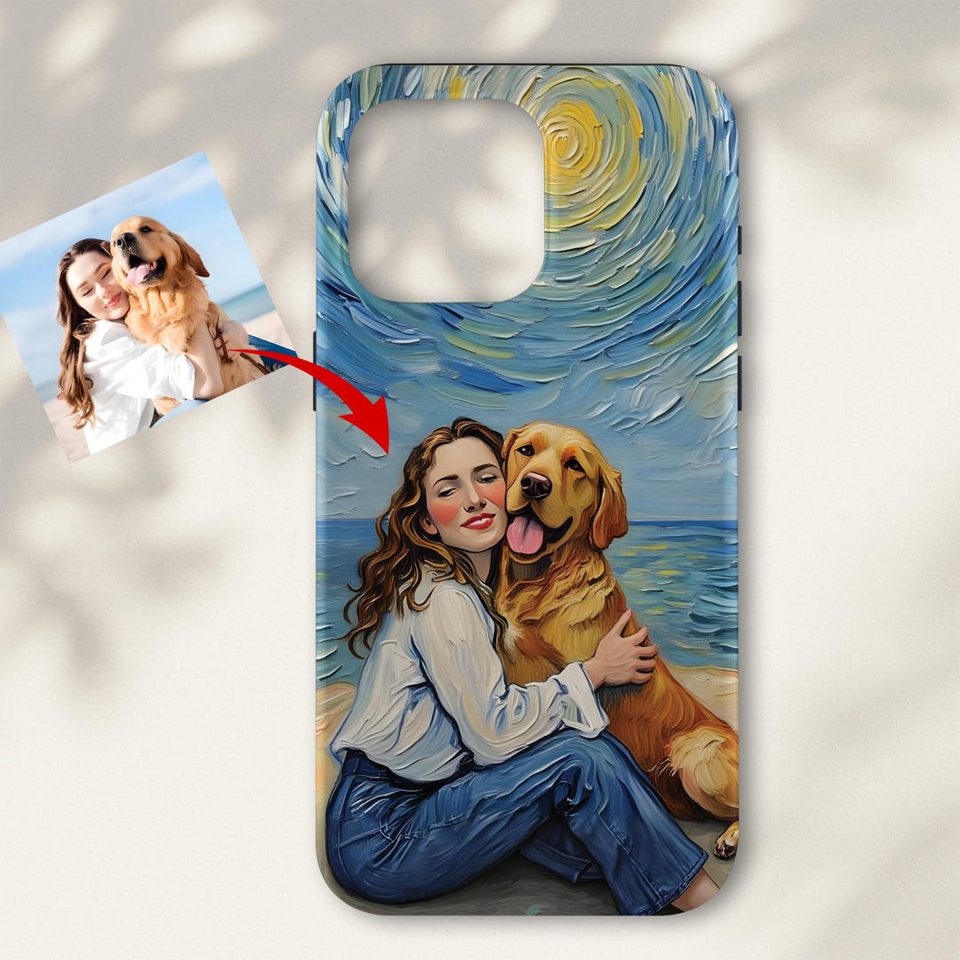 Custom Van Gogh Phone Case, Starry Night Art Phone Cover, Personalized ...