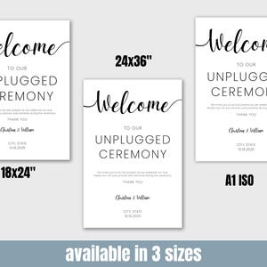 Unplugged Wedding Welcome Sign Template Printable Clean Unplug Welcome ...