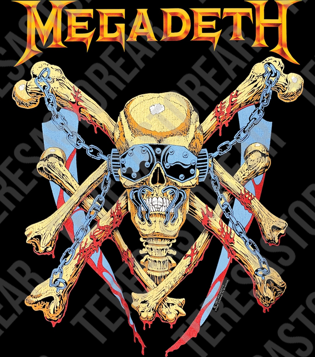 MEGADETH 1991 Vintage Vic Rattlehead Digital PNG – Classic Metal Art ...