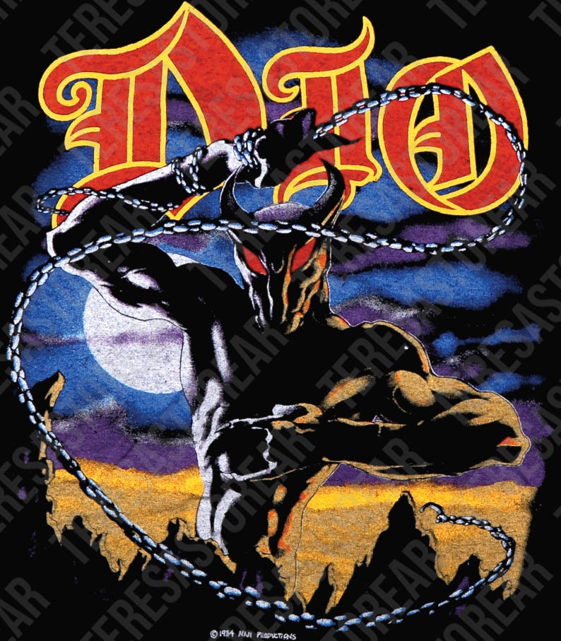Dio 1984 Last in Line Tour PNG – Vintage Metal Art Print for Rock Fans ...