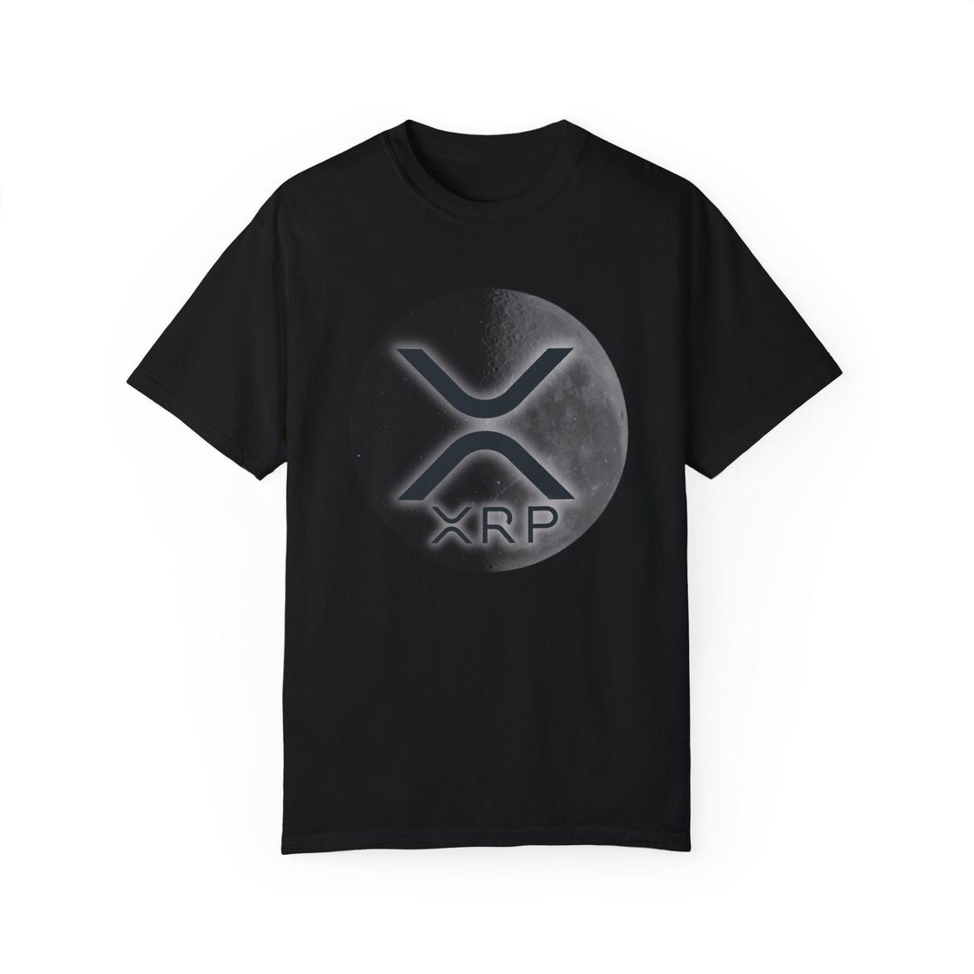 XRP Moon Logo Unisex Garment-dyed T-shirt | Crypto Enthusiast Apparel ...