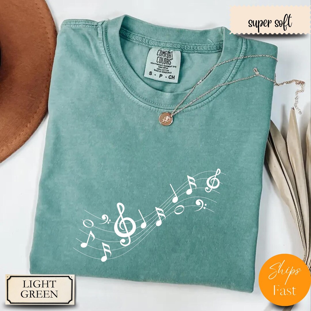 Comfort Colors® Musical Notes Shirt - Music Lover Gift - Musician ...