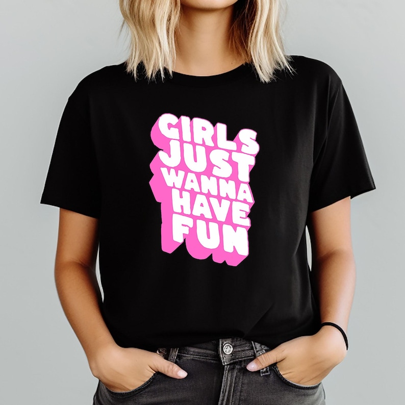 Girls Just Wanna Have Fun PNG Bundle, 80's Neon Retro PNG, Pink 80's ...