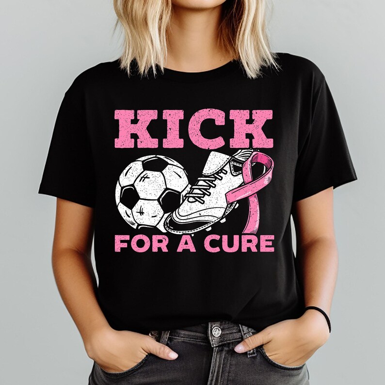 Kick for a Cure Soccer PNG Bundle, Breast Cancer Awareness Soccer Ball ...