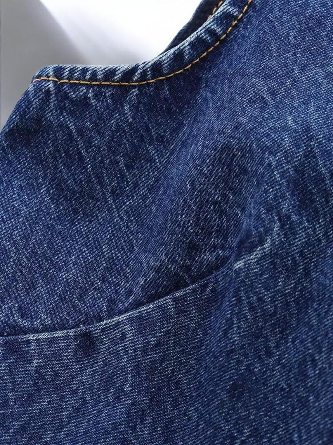 Vintage Denim Vest for Women, Sleeveless Button up Jean Vest, Casual ...