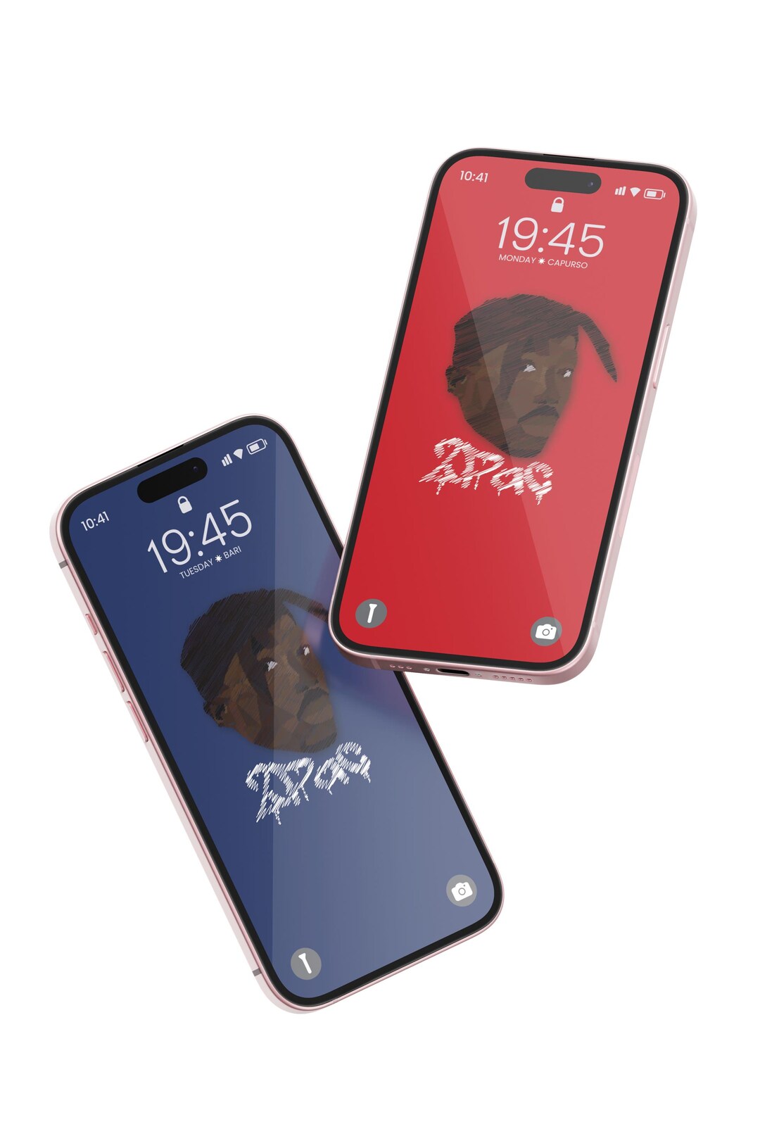 2pac Phone Wallpapers - Iconic Graphic Portrait - Digital Set - Hip Hop ...