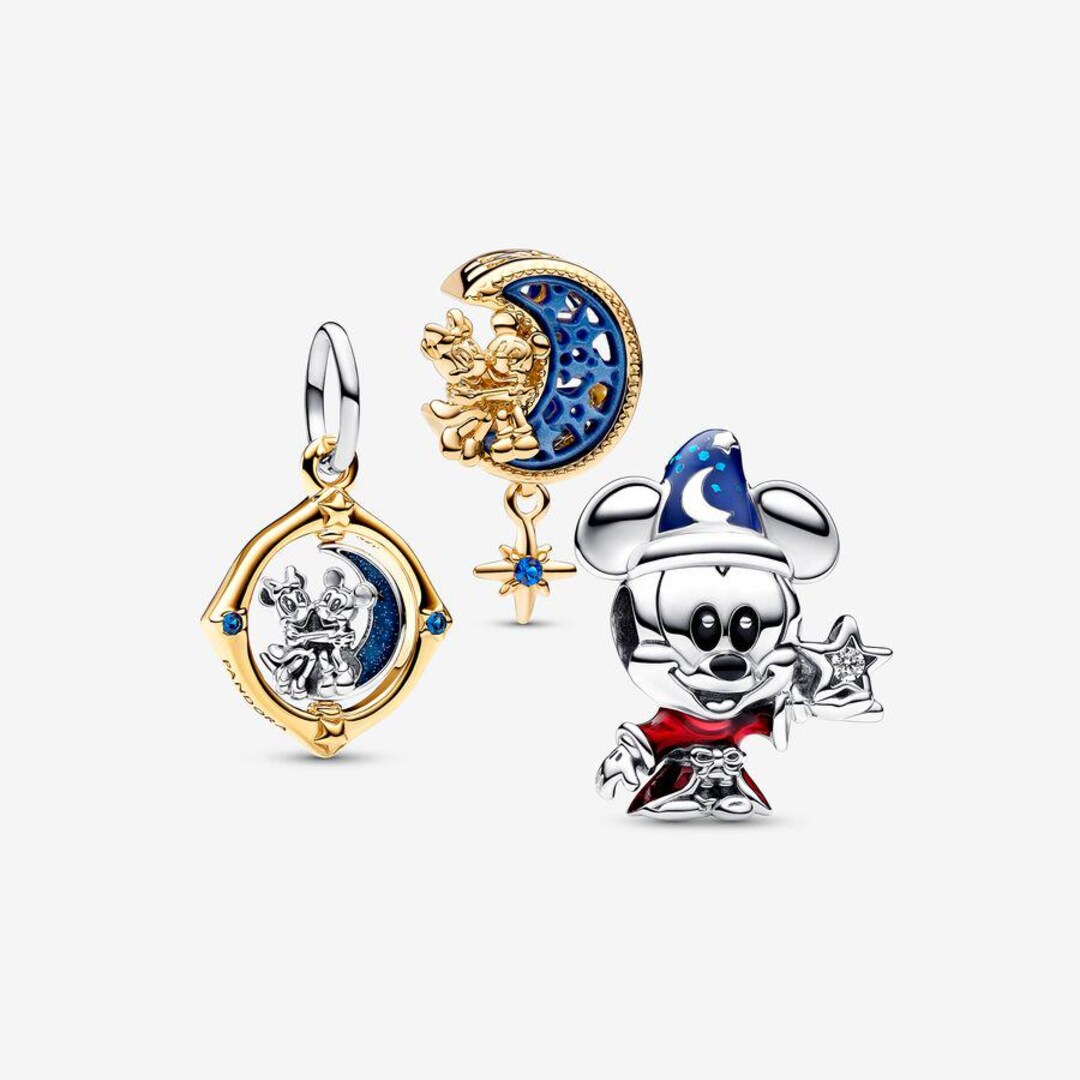 Pandora Micky Maus & Minnie Maus Halbmond Micky Charm Set - Etsy
