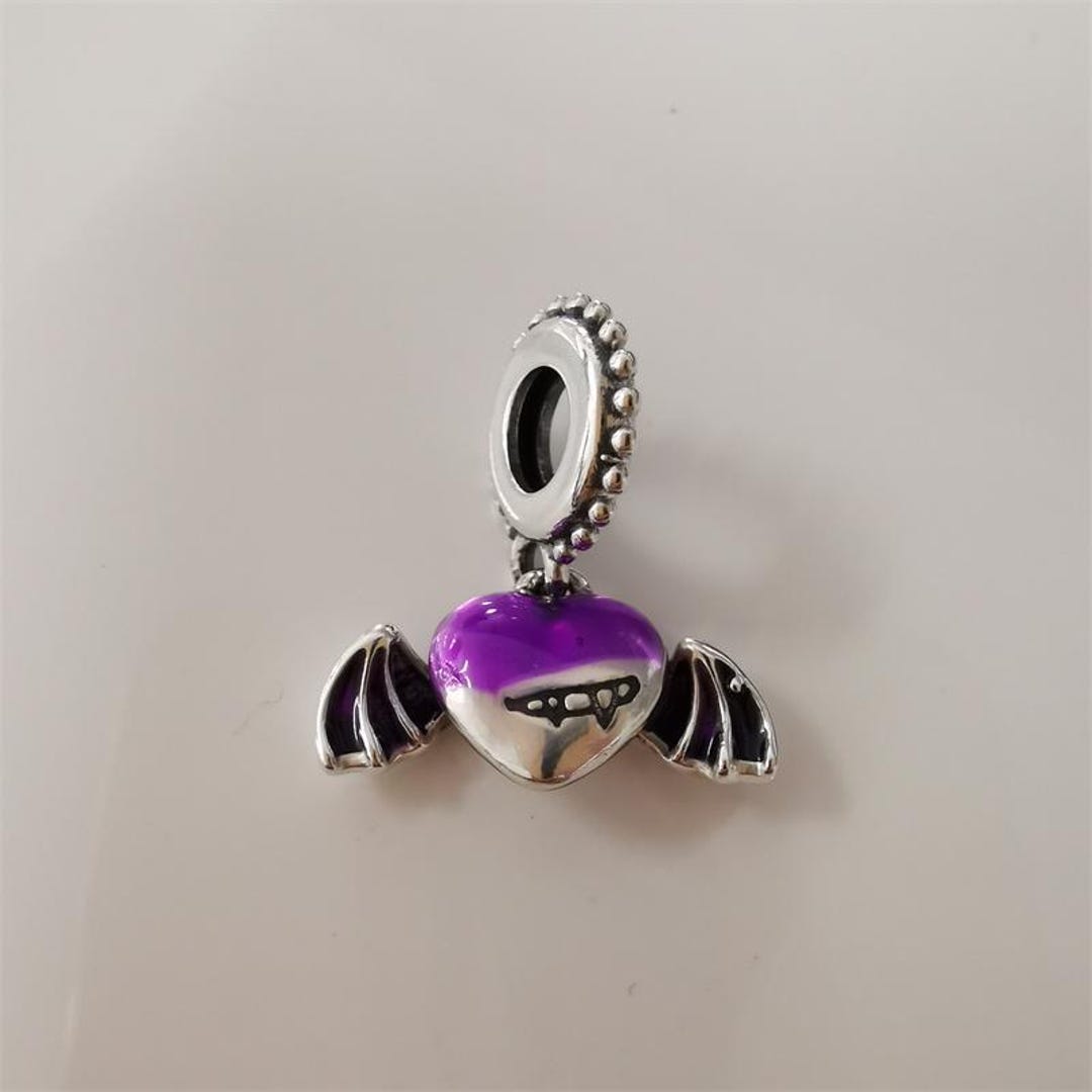 PANDORA S925 SILVER ALE Vampire Winged Heart Dangle Charm - Etsy