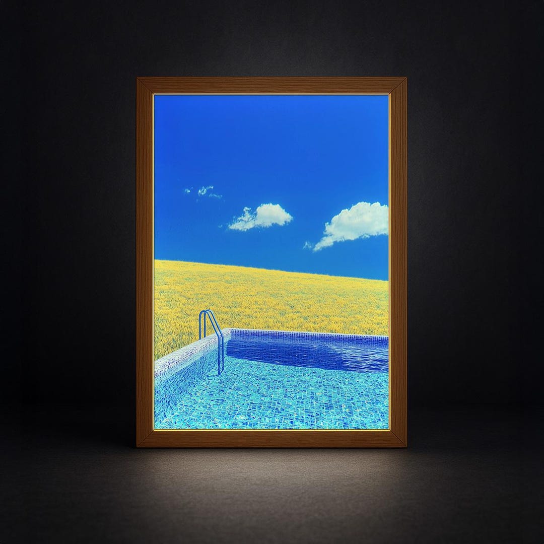 Dreamcore Lightbox Frame A4 - Surreal Poolcore Landscape Wall Art ...