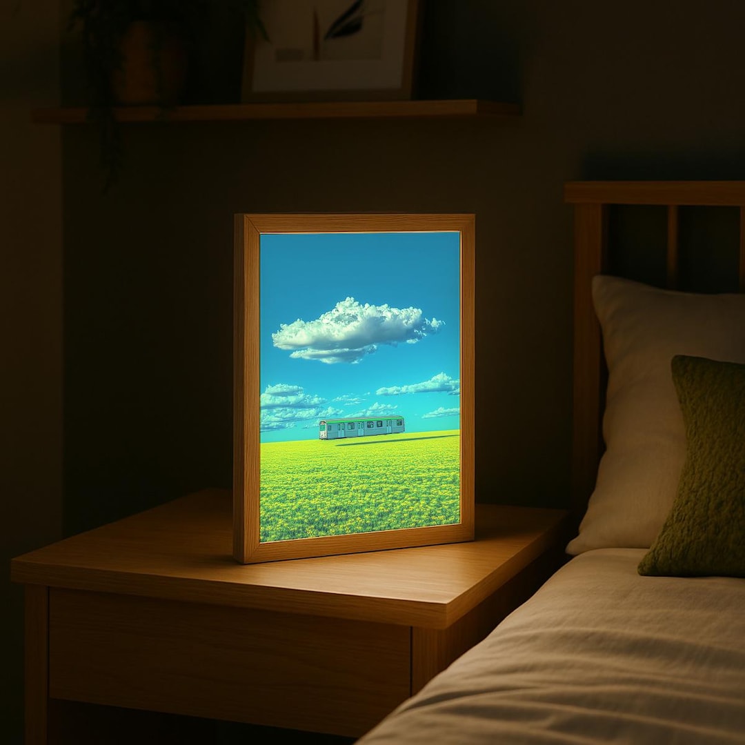 Dreamcore Lightbox Frame A4 - Liminal Space Train Poster - Surreal ...