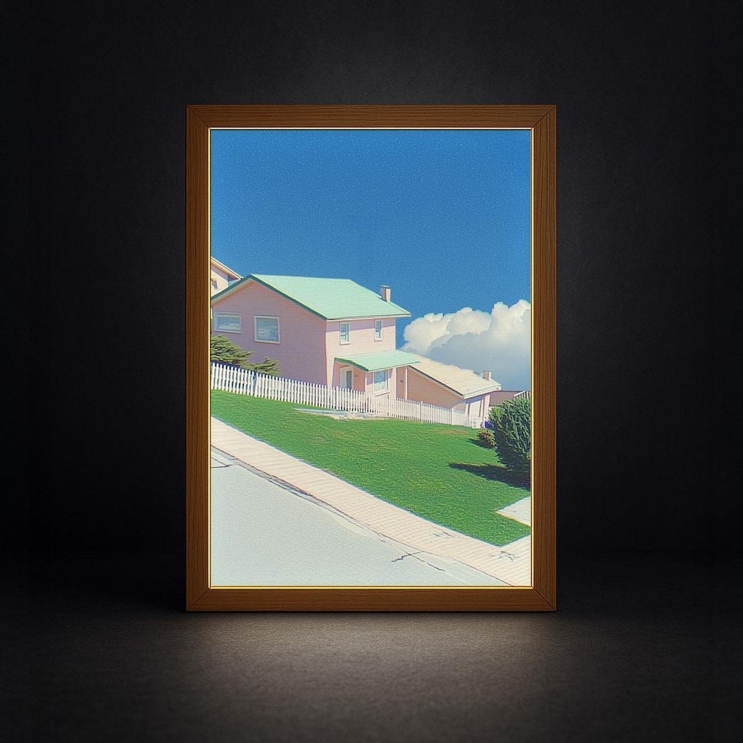 Dreamcore Lightbox Frame A4 - Pastel Suburban Liminal Poster ...