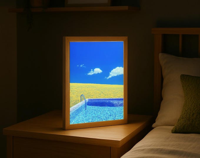 Dreamcore Lightbox Frame A4 - Surreal Poolcore Landscape Wall Art ...